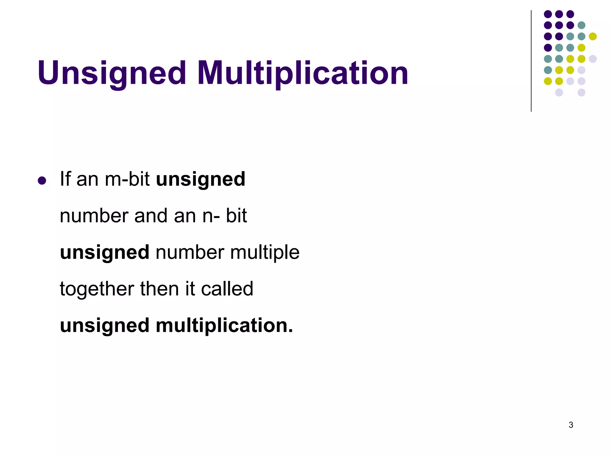 Unsign multiplication | PPT