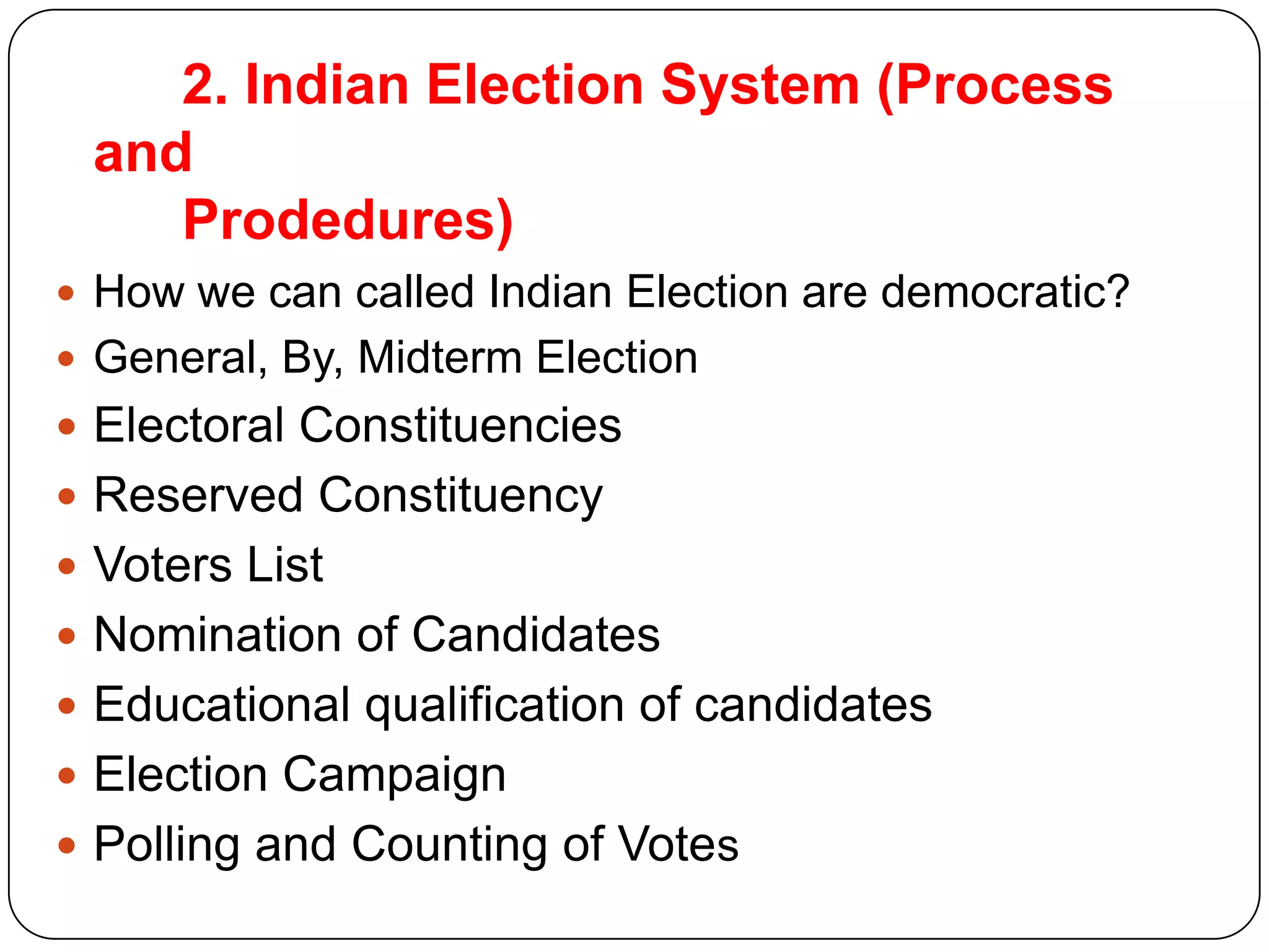 Electoral Politics | PPTX
