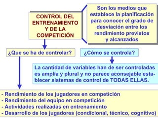 PLANIFICACION DEL ENTRENAMIENTO | PDF
