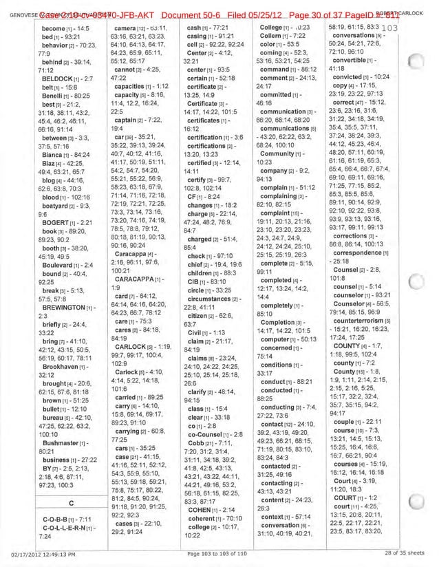 Ex E: Deposition Transcript of Robert Carlock | PDF