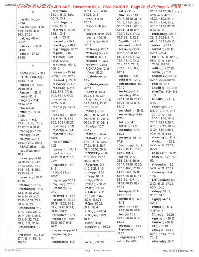 Ex E: Deposition Transcript of Robert Carlock | PDF