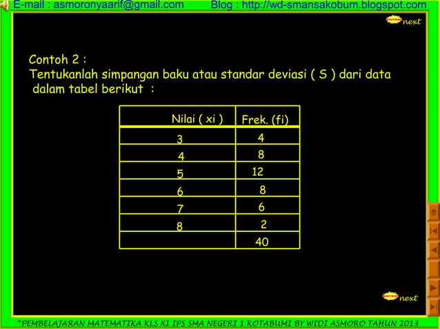 7.Simpangan Baku atau Standar Deviasi | PPT