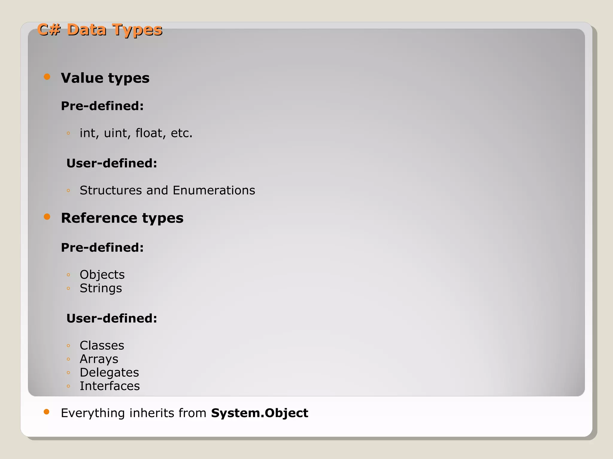 7.data types in c# | PPT