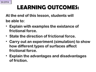 FRICTIONAL FORCE | PPT