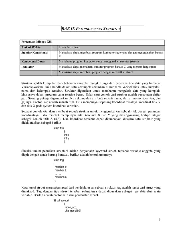 7. pemrograman struktur | PDF