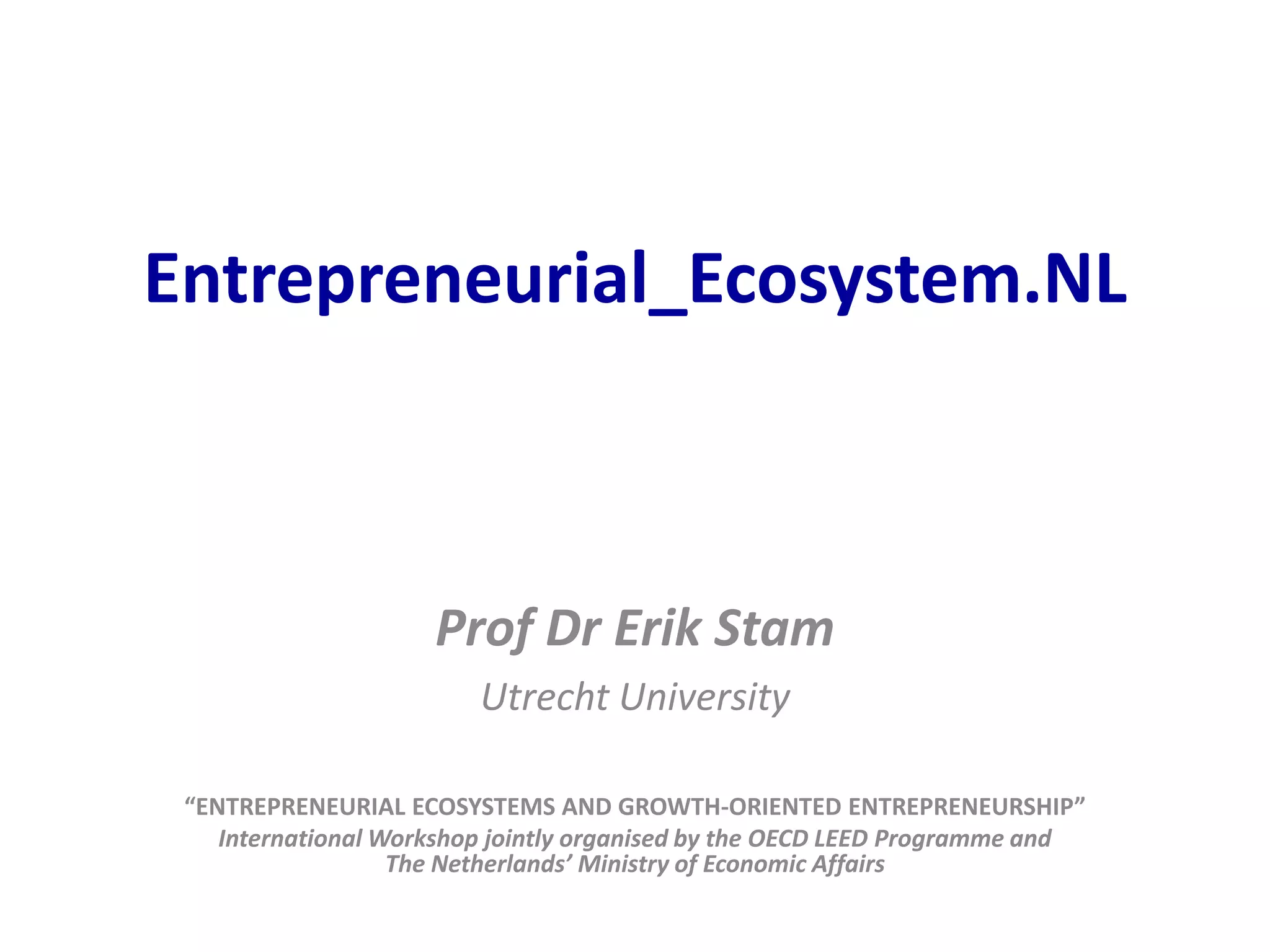 7. stam entrepreneurial ecosystem in the nthl | PPTX