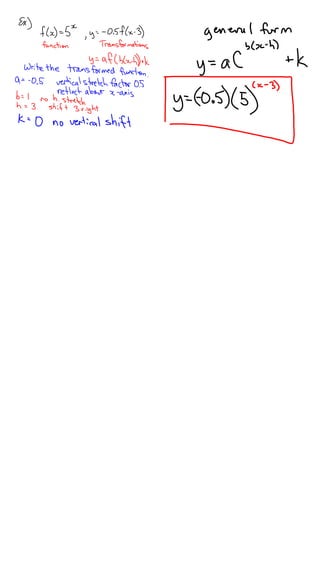 7.2 transformations of exponential functions | PPTX