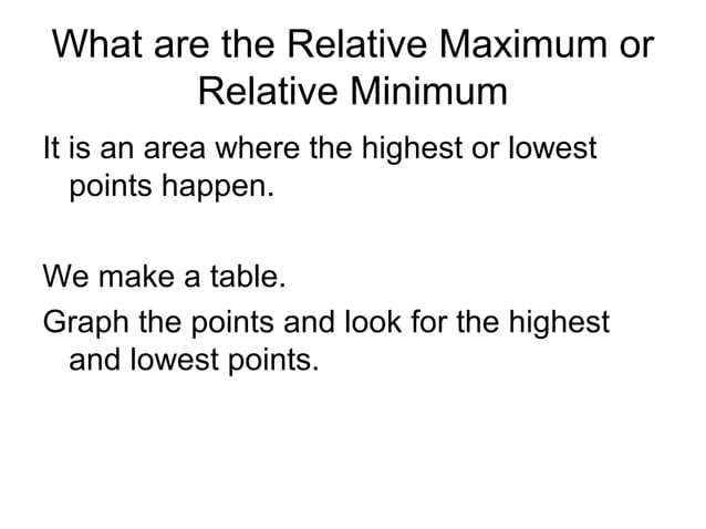 6.4 Graphing Polynomials (Relative Max/Min) | PPT
