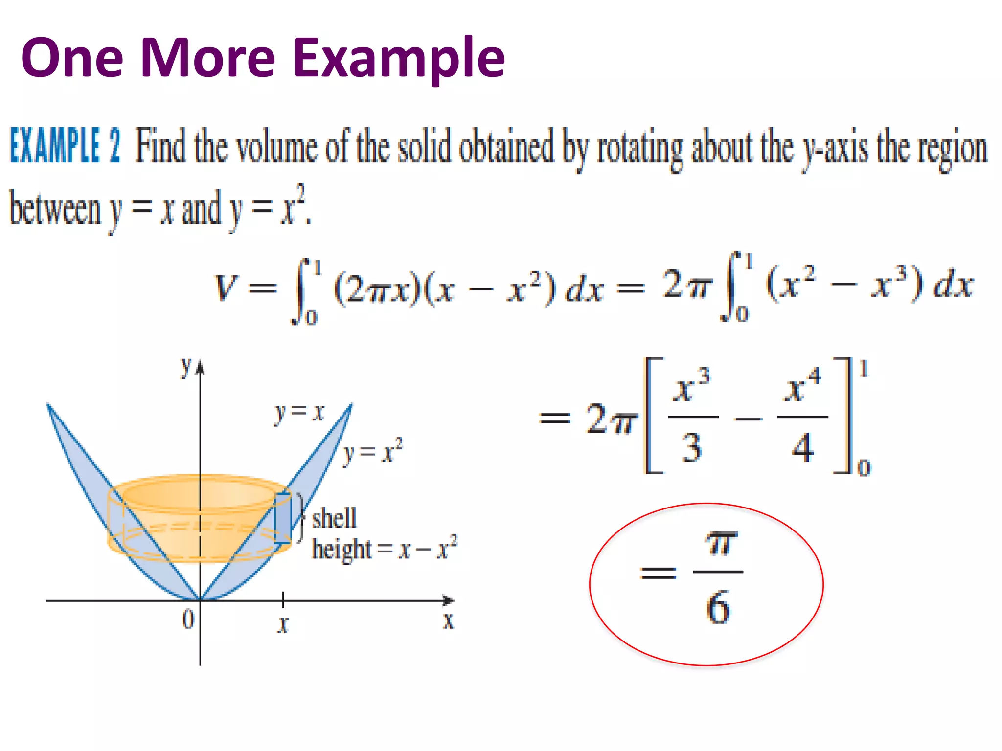 7.3 volumes by cylindrical shells | PPTX