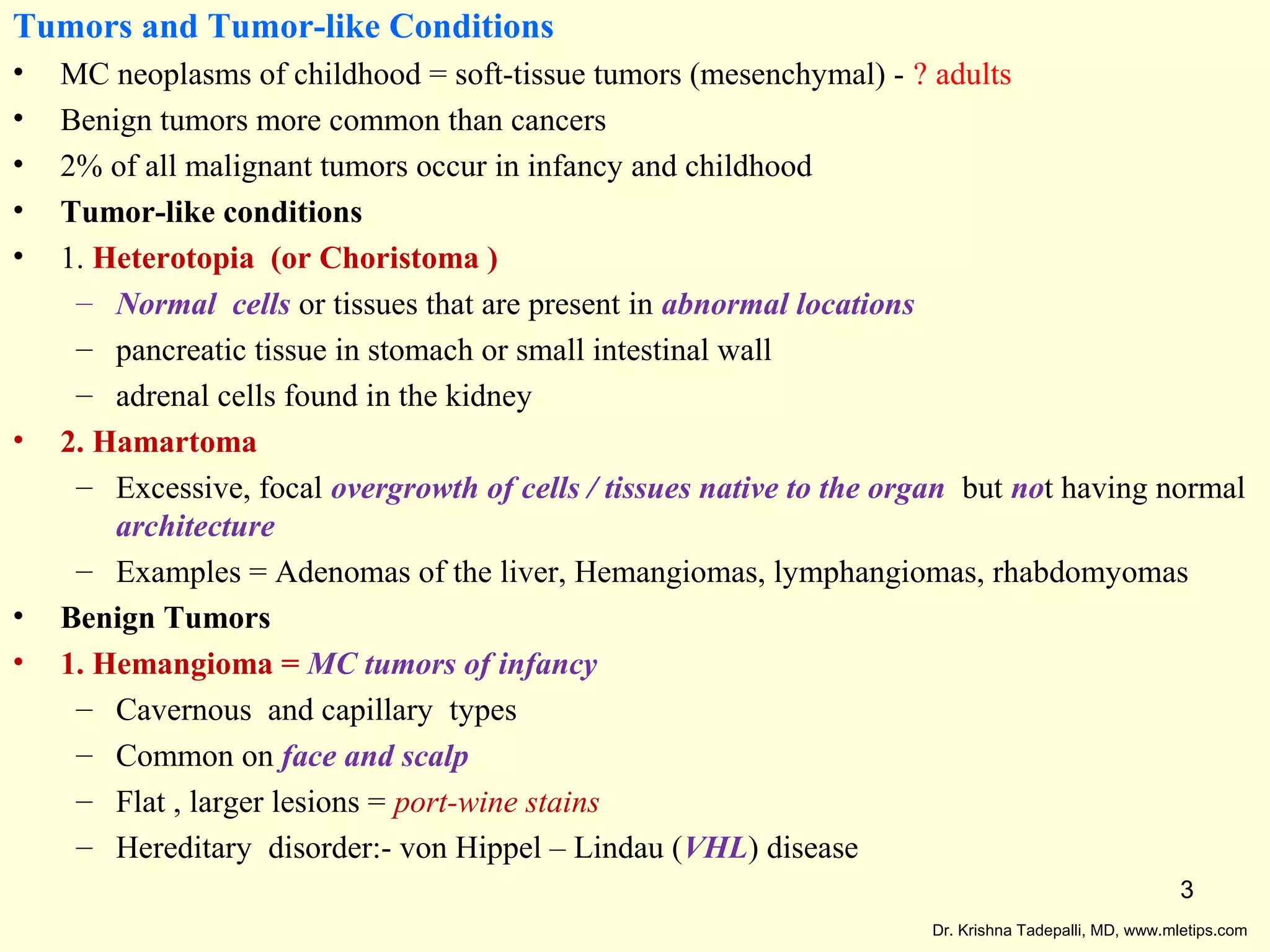 7. tumors; pediatric pathology | PPT