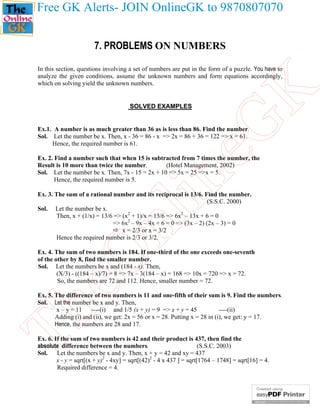 7. problem on numbers | PDF