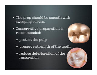 amalgam cavity preparation class i | PDF