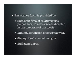 amalgam cavity preparation class i | PDF