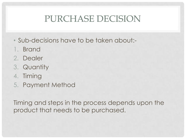 Buying Decision Process | PPTX