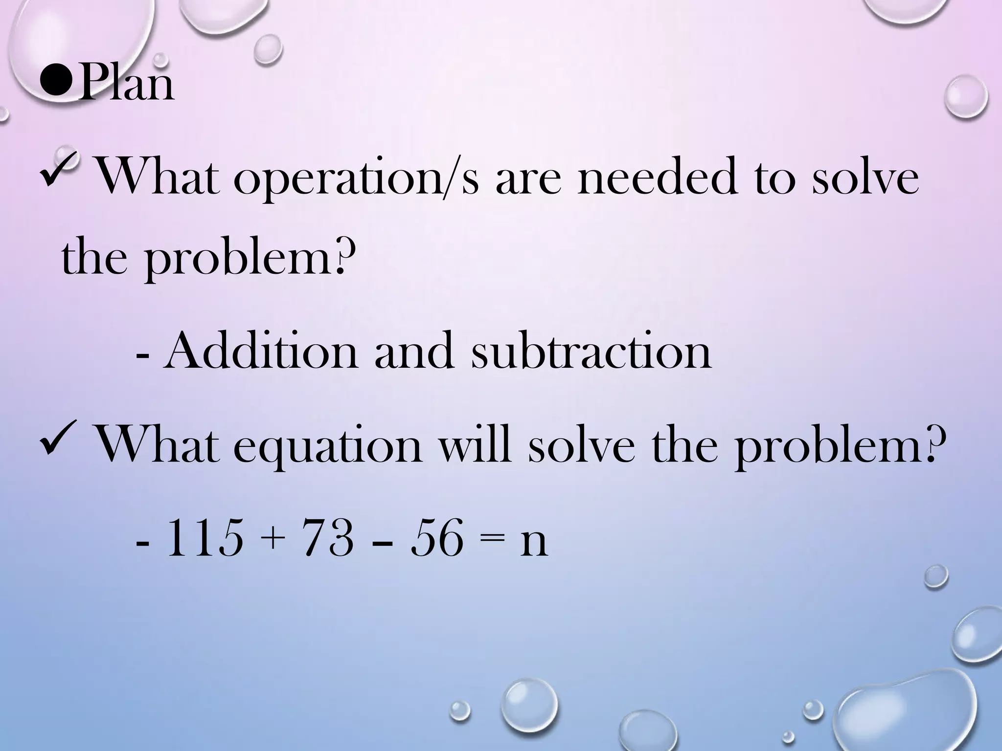 7. solving two step word problems involving addition and subtraction of ...
