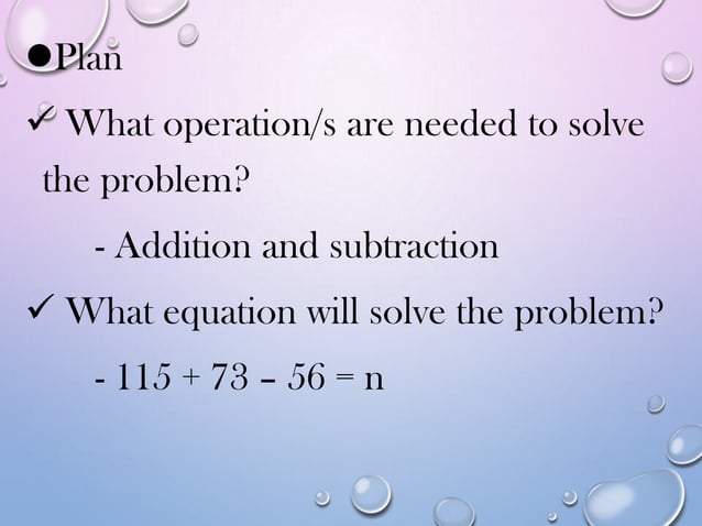 7. solving two step word problems involving addition and subtraction of ...
