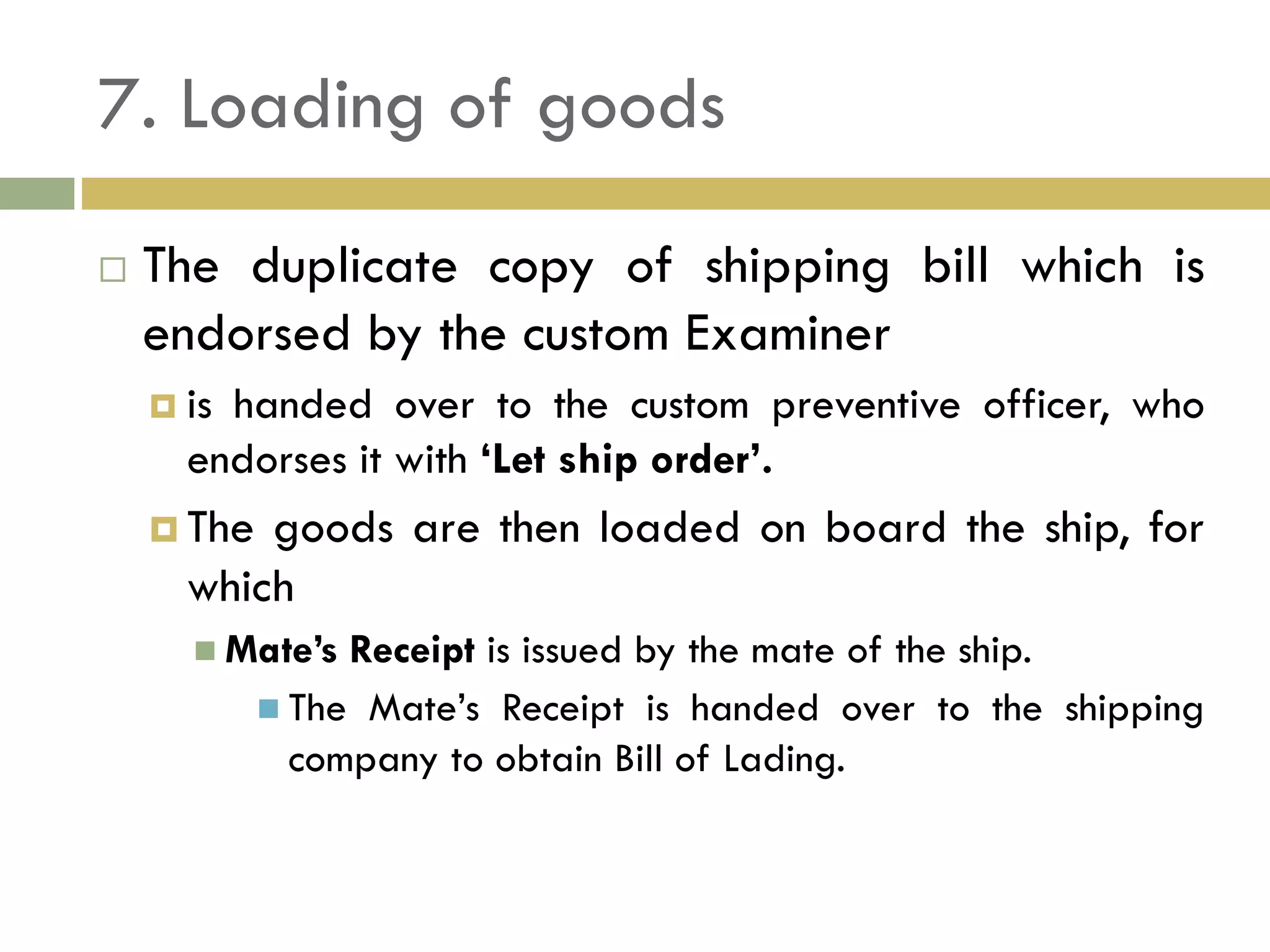 Stages of export order | PPT