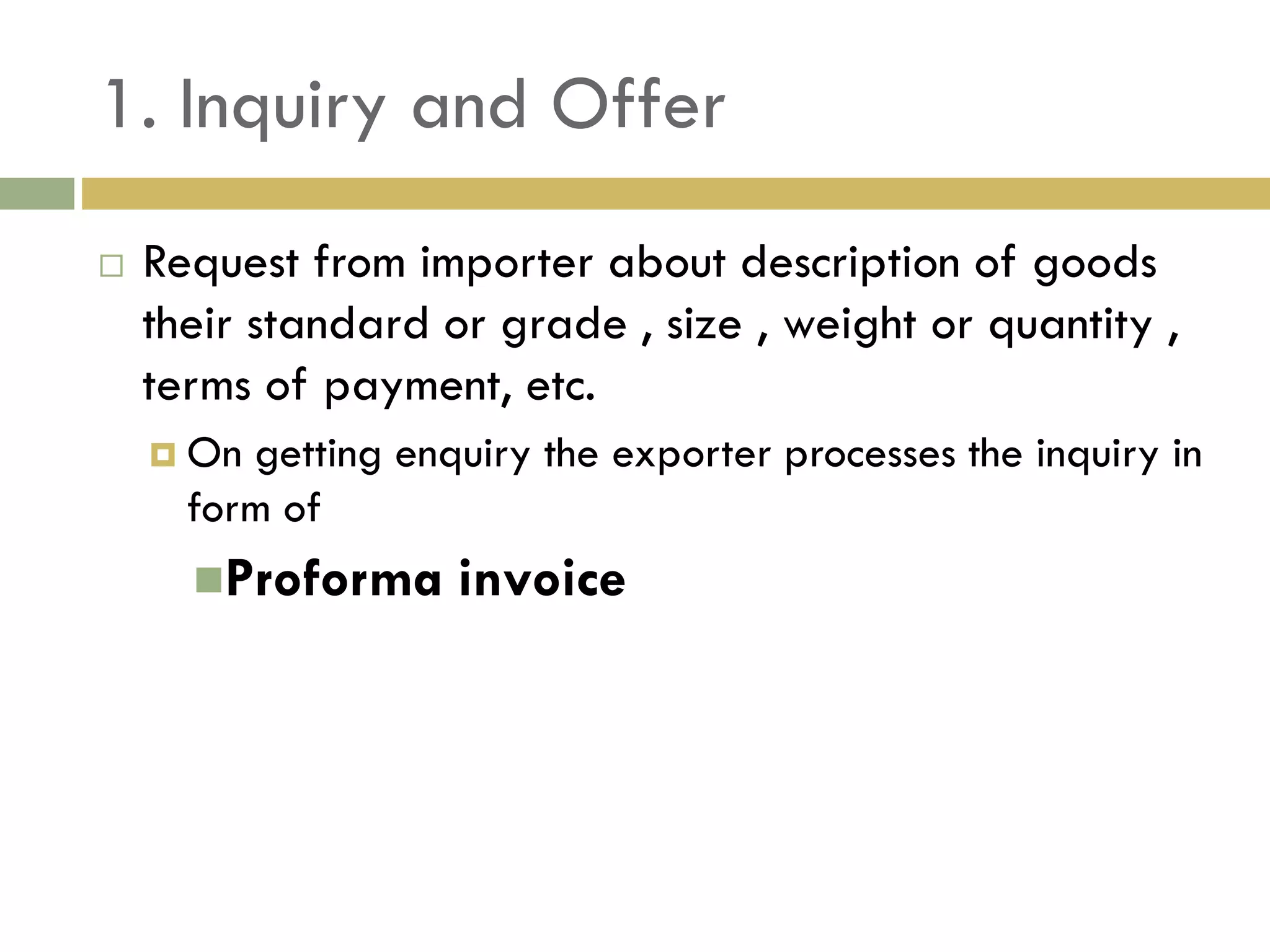 Stages of export order | PPT