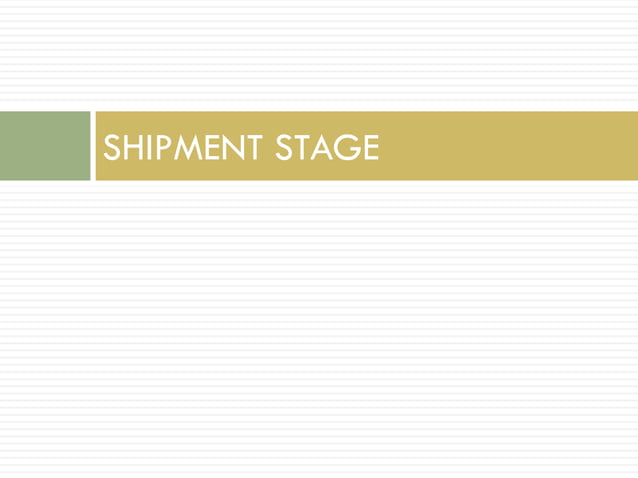 Stages of export order | PPT | Free Download
