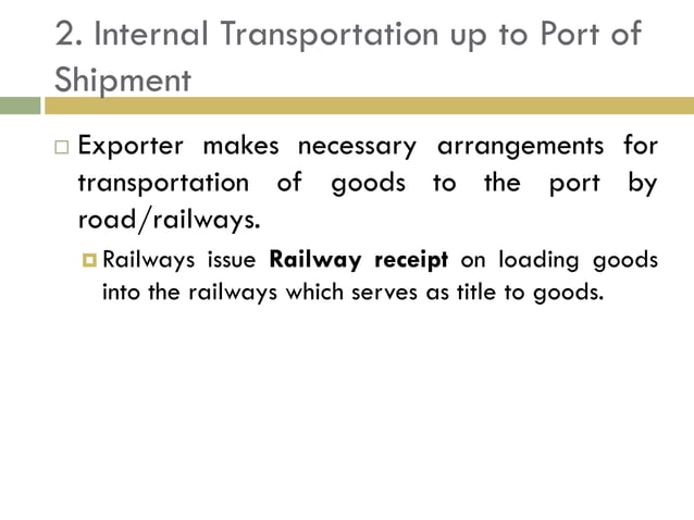 Stages of export order | PPT | Free Download