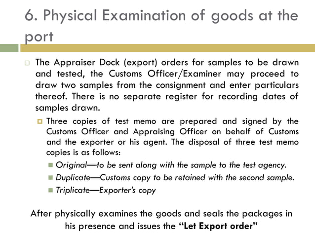 Stages of export order | PPT | Free Download