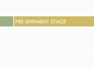 Stages of export order | PPSX
