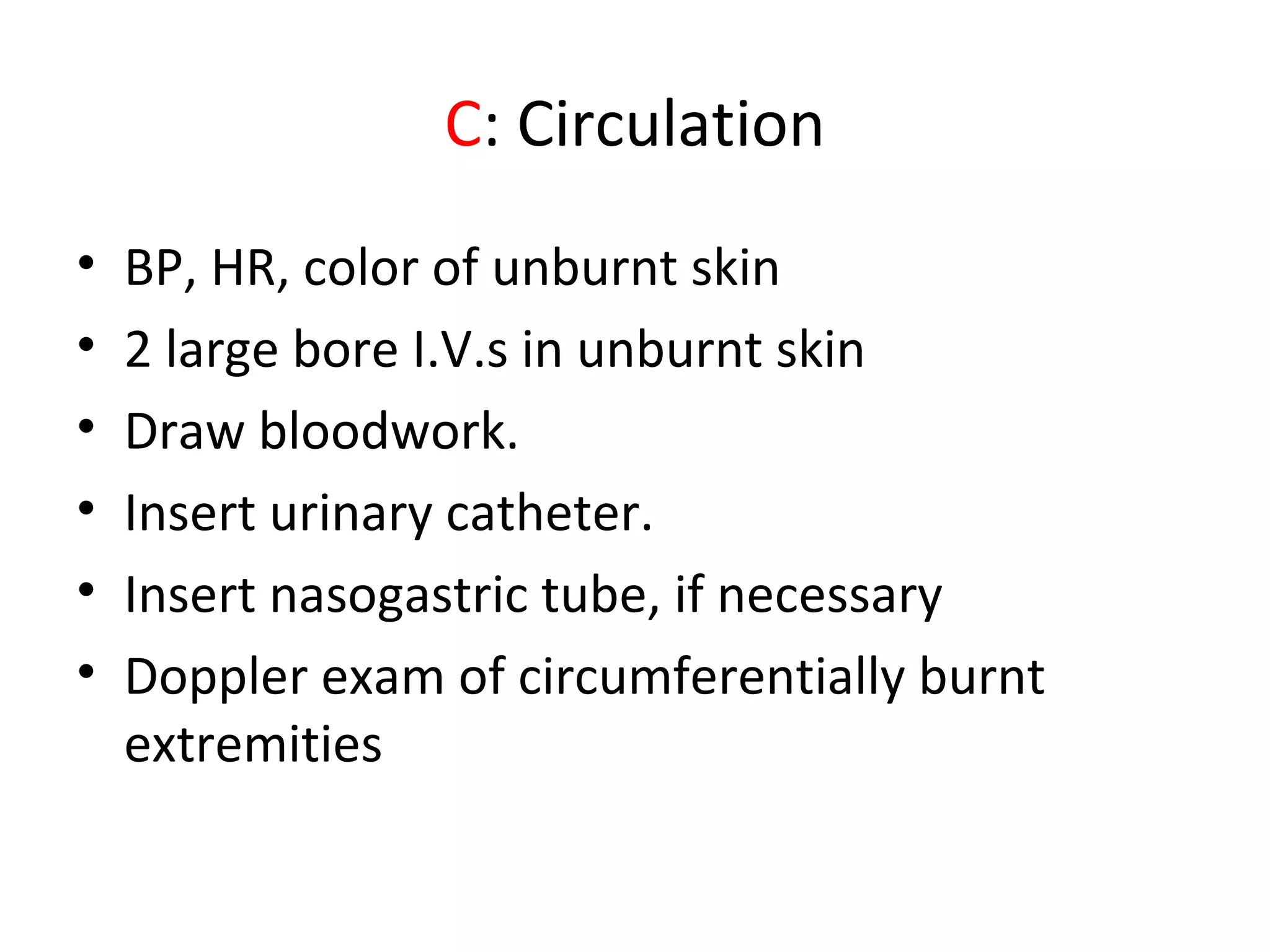 management of a burn patient | PPT