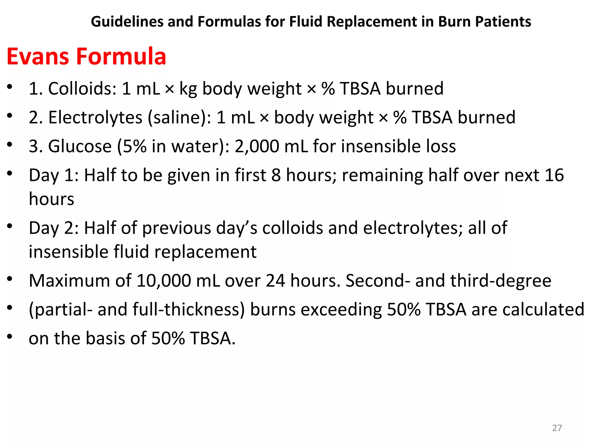 management of a burn patient | PPT