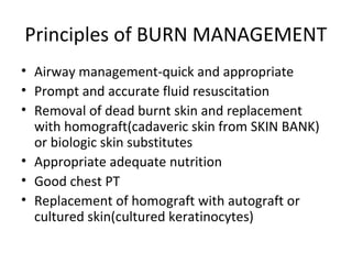management of a burn patient | PPT