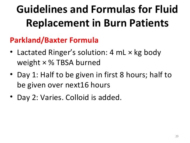 management of a burn patient