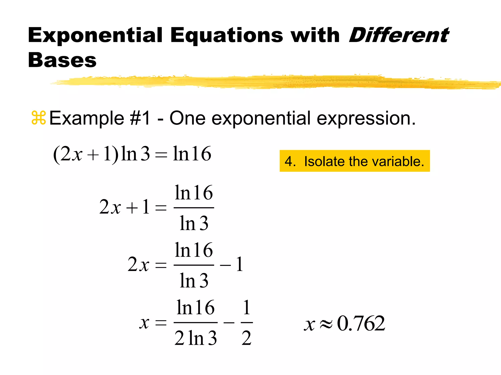 7.6 solving logarithmic equations | PPTX