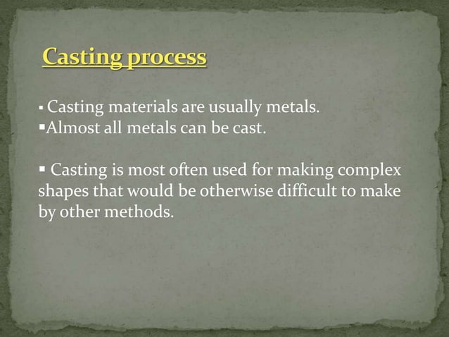casting ppt | PPTX