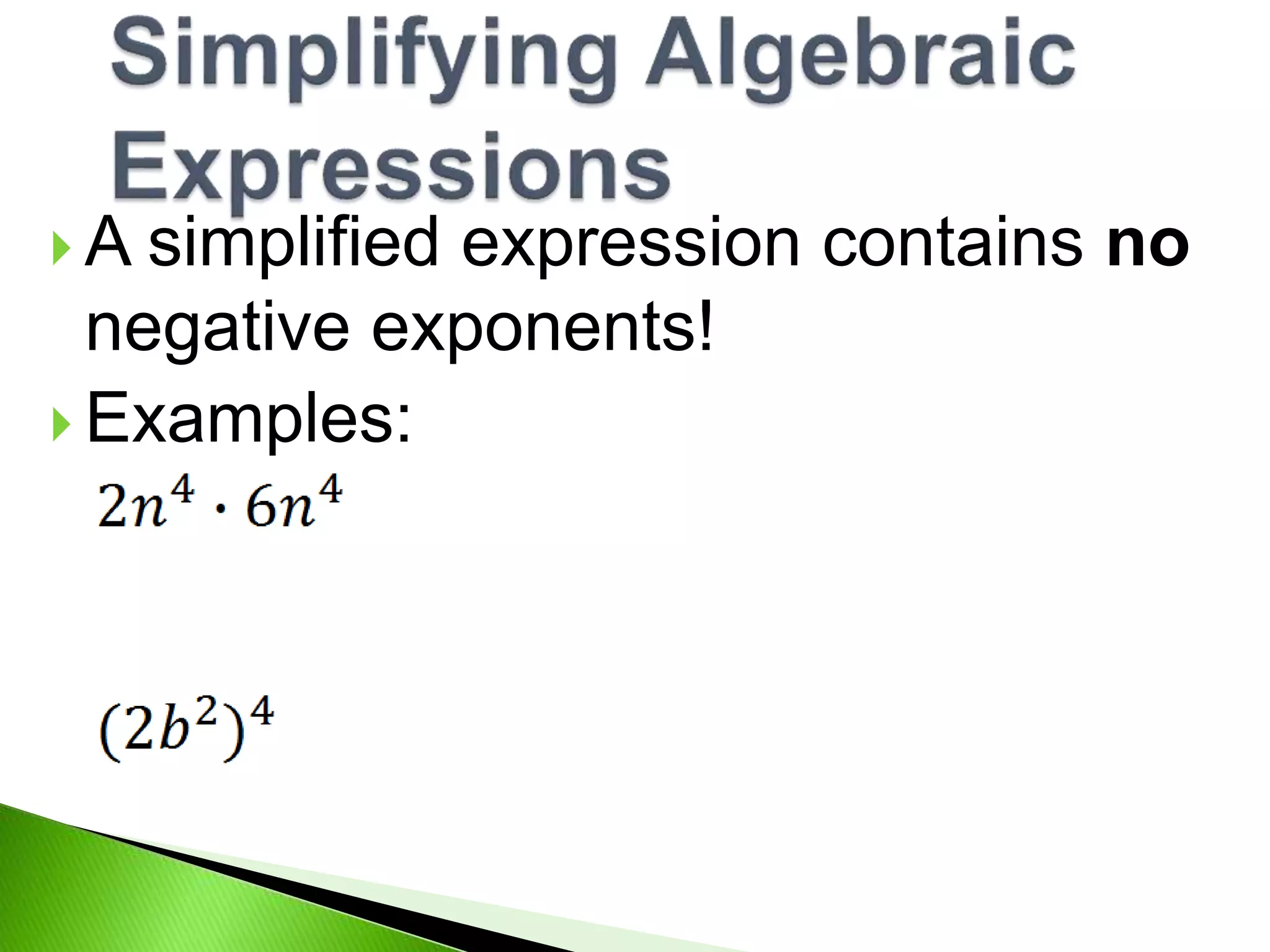 7.1 properties of exponents | PPTX