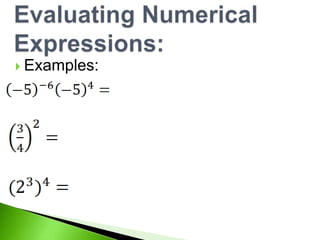 7.1 properties of exponents | PPT