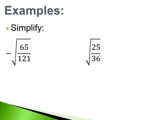 7.2 simplifying radicals | PPTX