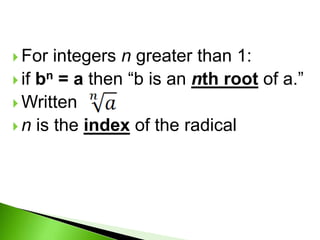 7.2 simplifying radicals | PPTX