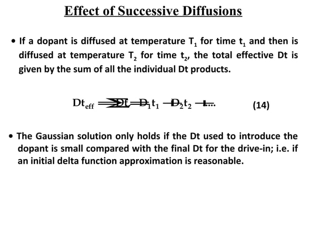 7. dopant diffusion 1,2 2013 microtech | PPT | Chemistry | Science