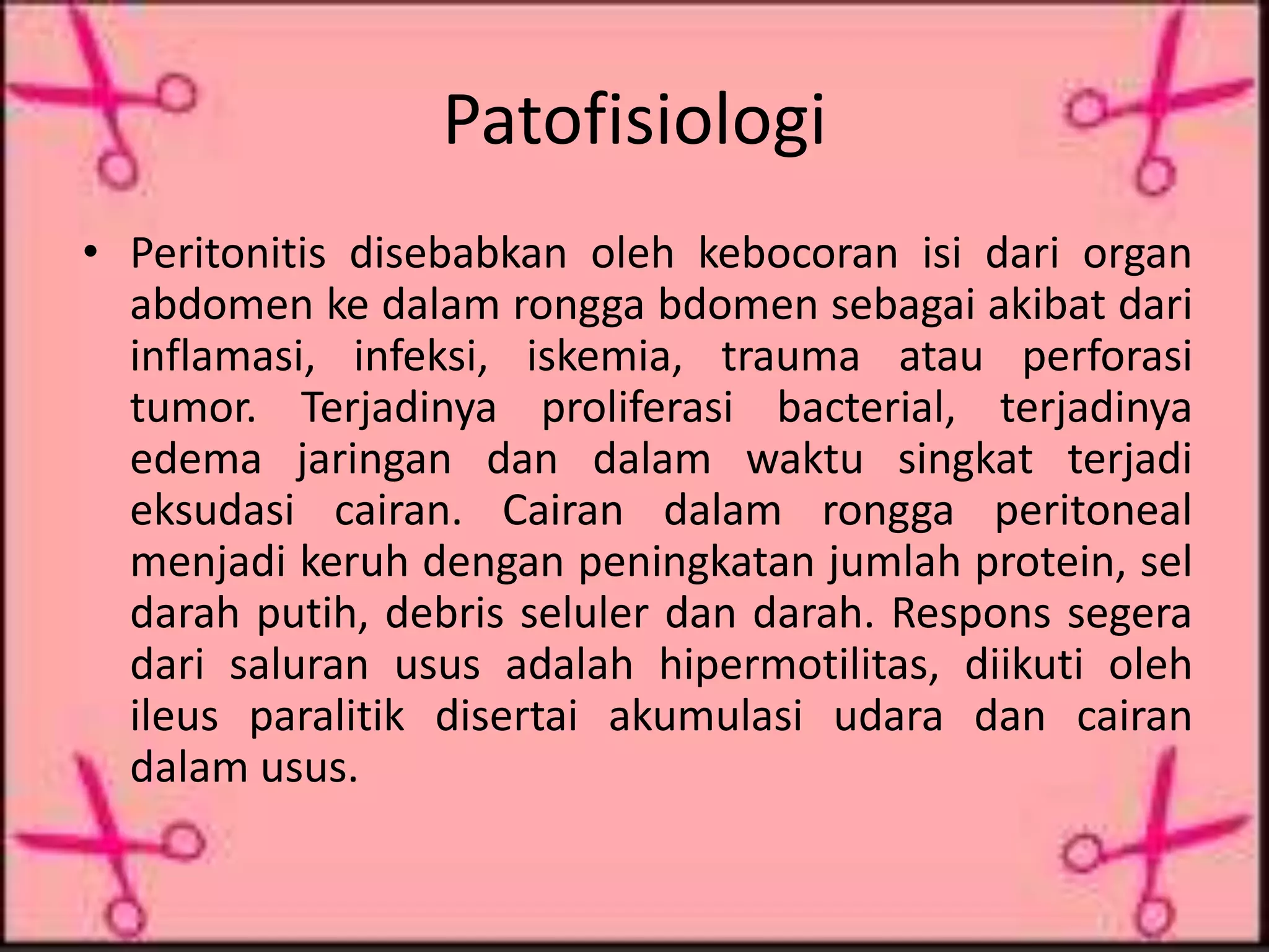 7. peritonitis | PPTX