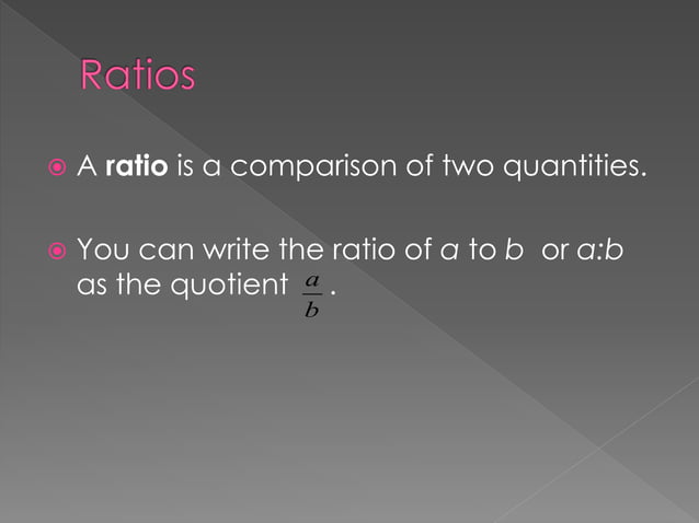 7.1 Ratios and Proportions | PPTX