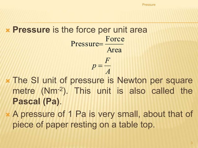 Pressure | PPTX | Physics | Science