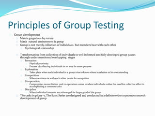 Group testing technique used in SSB for career as an officer in Defence ...