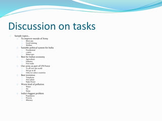 Group testing technique used in SSB for career as an officer in Defence ...