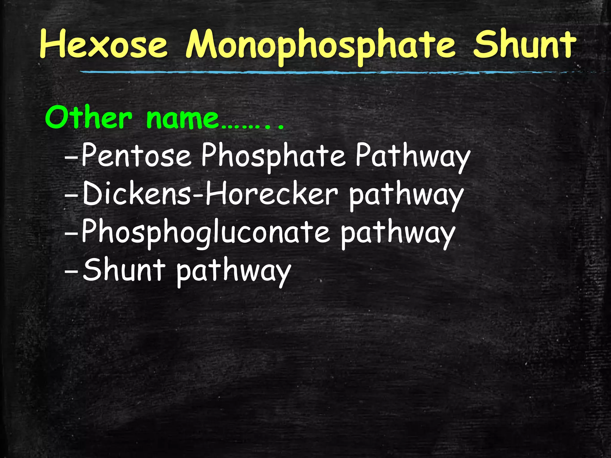 Hexose Monophosphate Shunt | PPSX