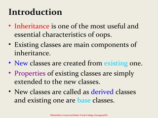 Inheritance : Extending Classes | PPT