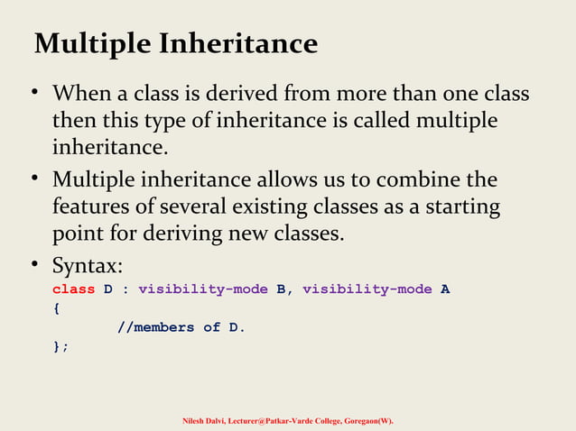 Inheritance : Extending Classes
