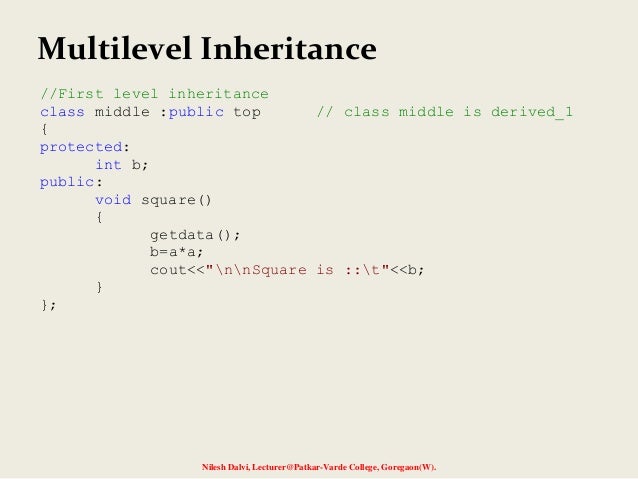 Inheritance Extending Classes
