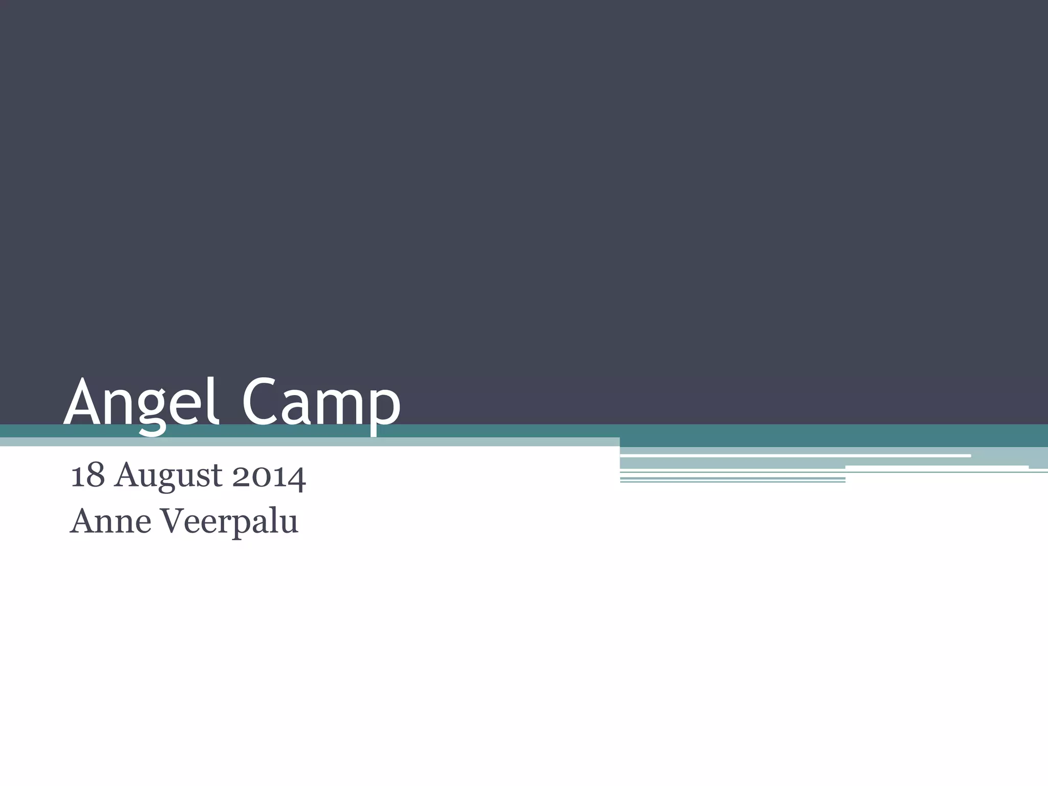 Presentation on termsheet at EstBAN and LatBAN Summer Camp 2014 by Anne ...