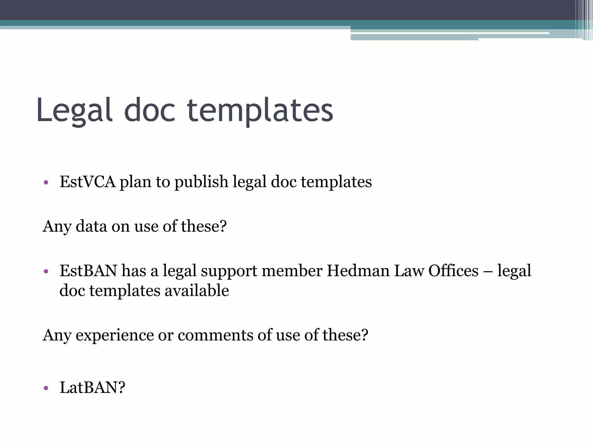 Presentation on termsheet at EstBAN and LatBAN Summer Camp 2014 by Anne ...