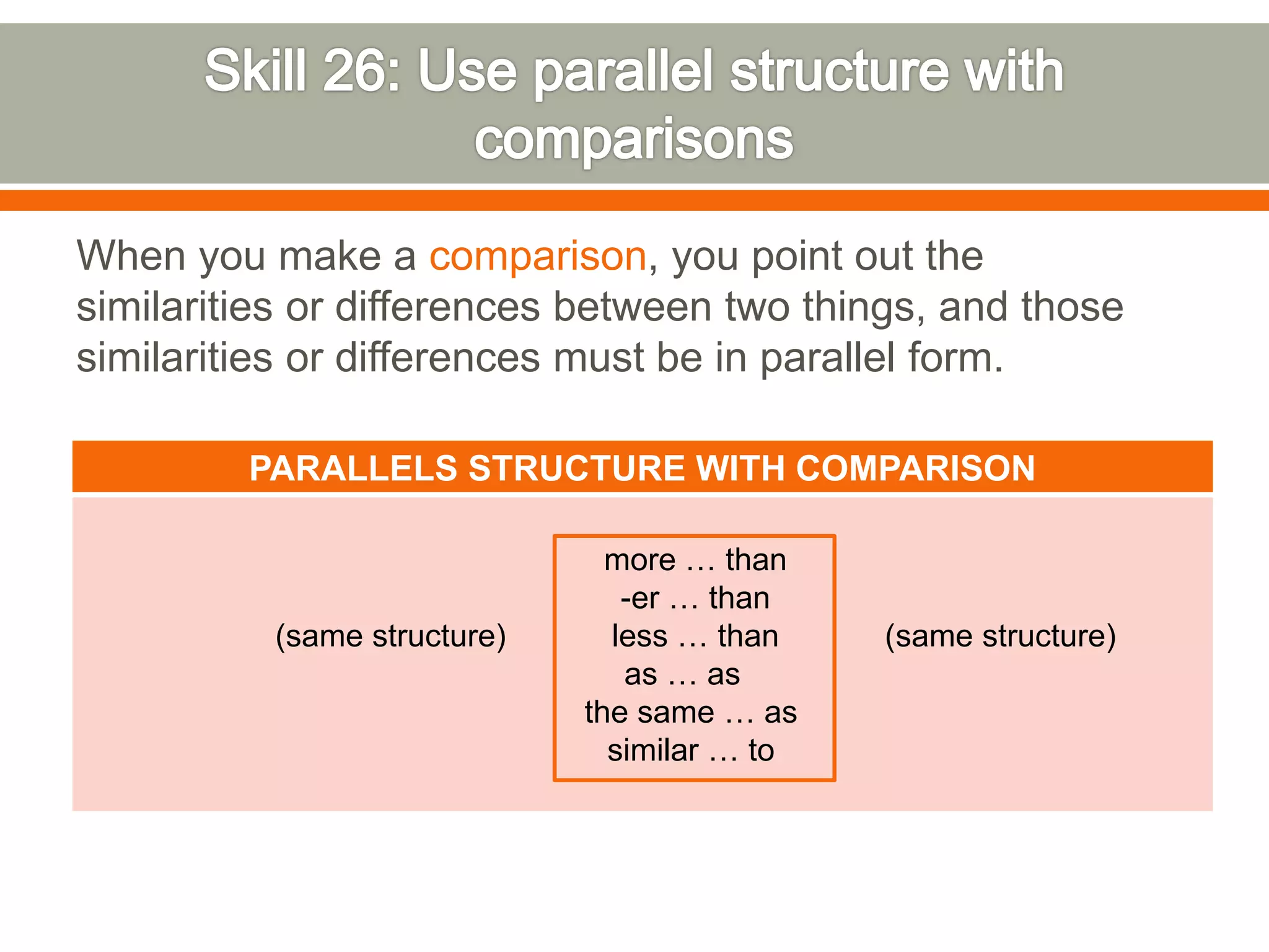 Problems with parallel structure | PPTX