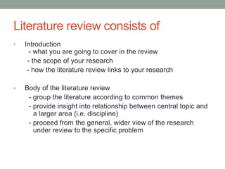 7.chapter 3 a writing literature review | PPTX